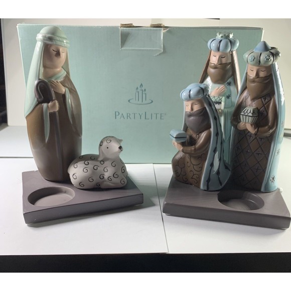 PartyLite | Holiday | Partylite Modern Nativity 3 Pc Set Tealight ...